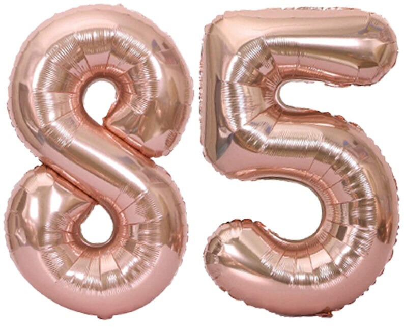 85th Birthday Rose Gold Decorations Incl. 40 Number | Etsy