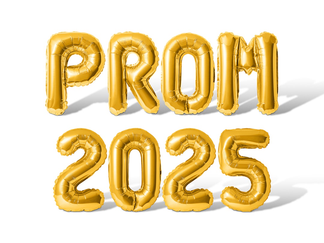 PROM 2025 Letter Balloon Banner - 10 Color Options - Prom Party ...