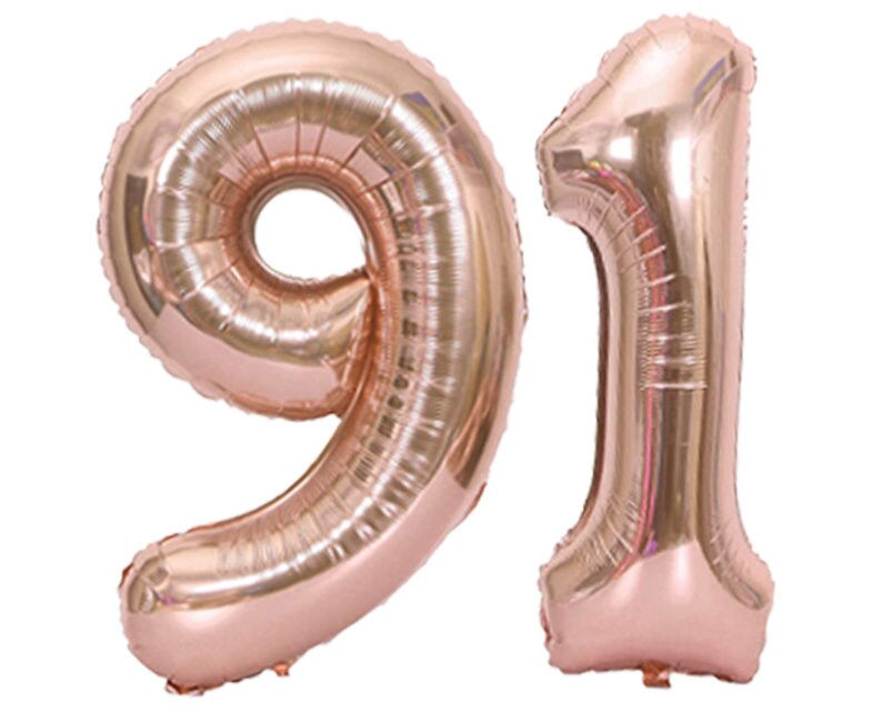 91st Birthday Rose Gold Decorations Incl. 40 Number | Etsy