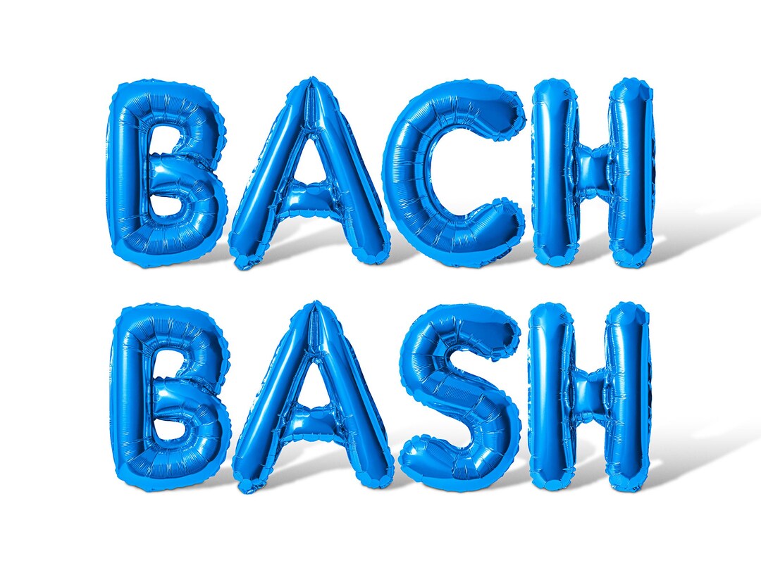 BACH BASH Letter Balloon Banner - 10 Color Options - Bachelorette Party ...
