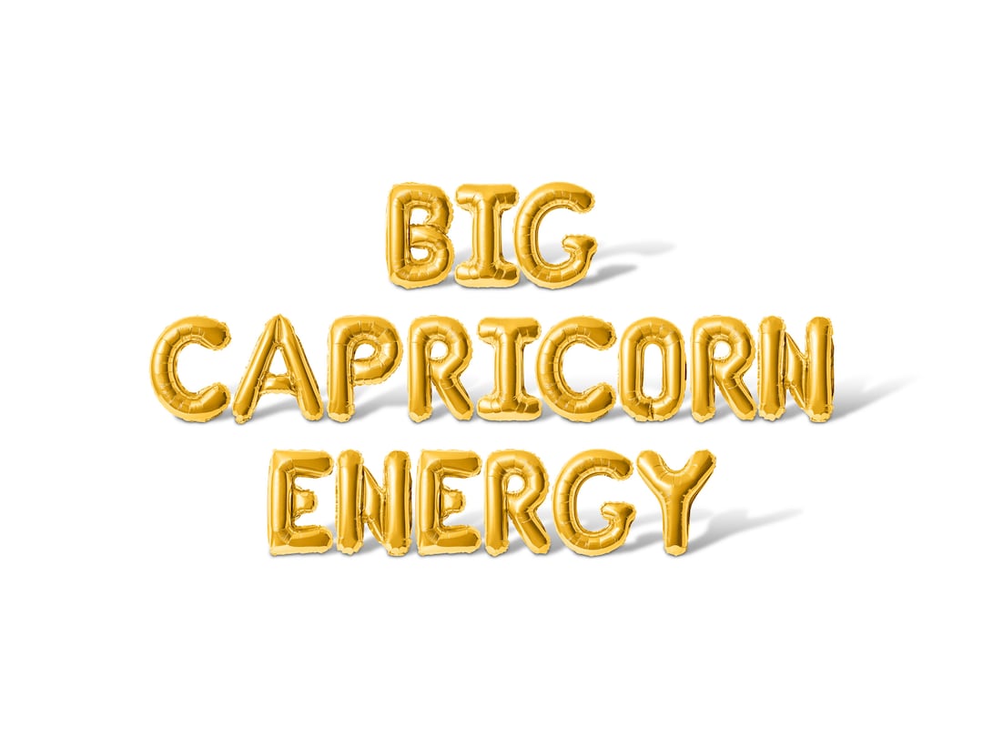 Big Capricorn Energy Letter Balloon Banner - 10 Color Options ...