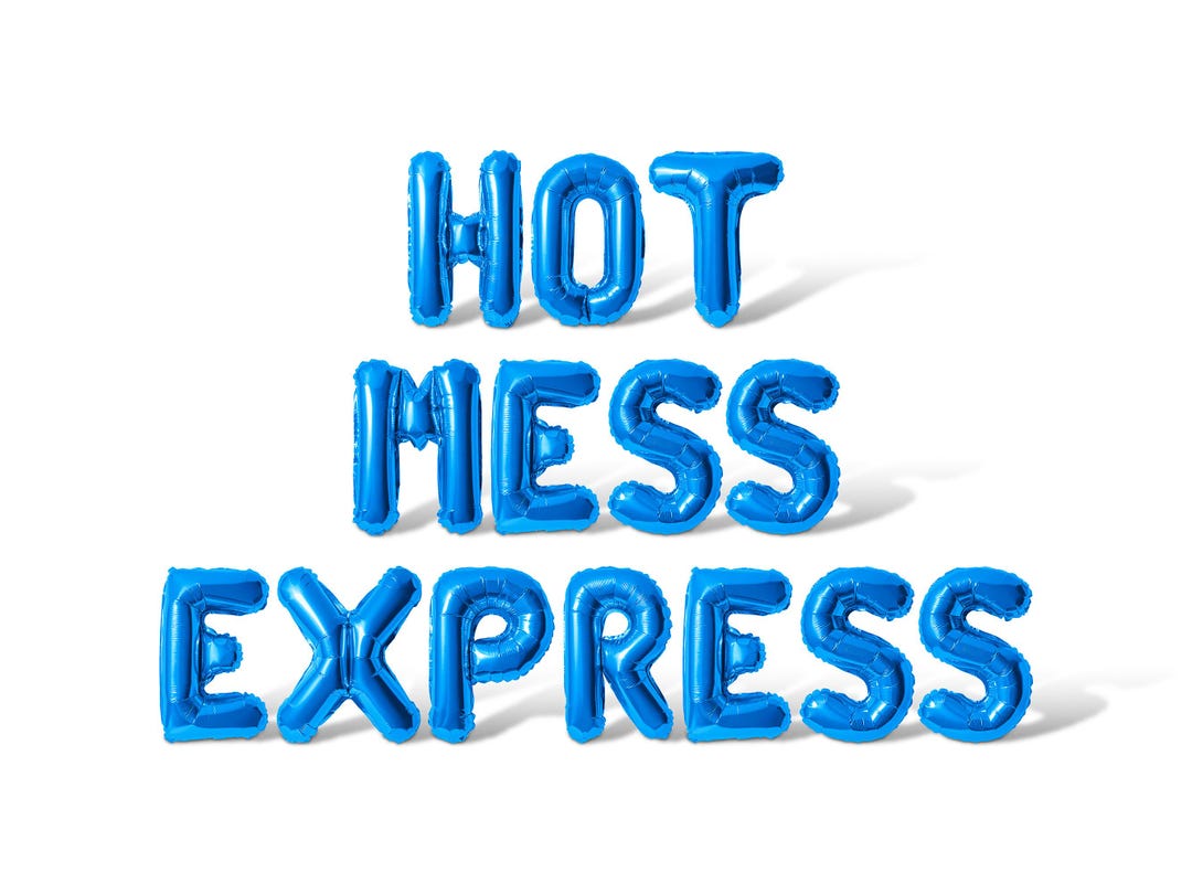 HOT MESS EXPRESS Letter Balloon Banner - 10 Color Options ...