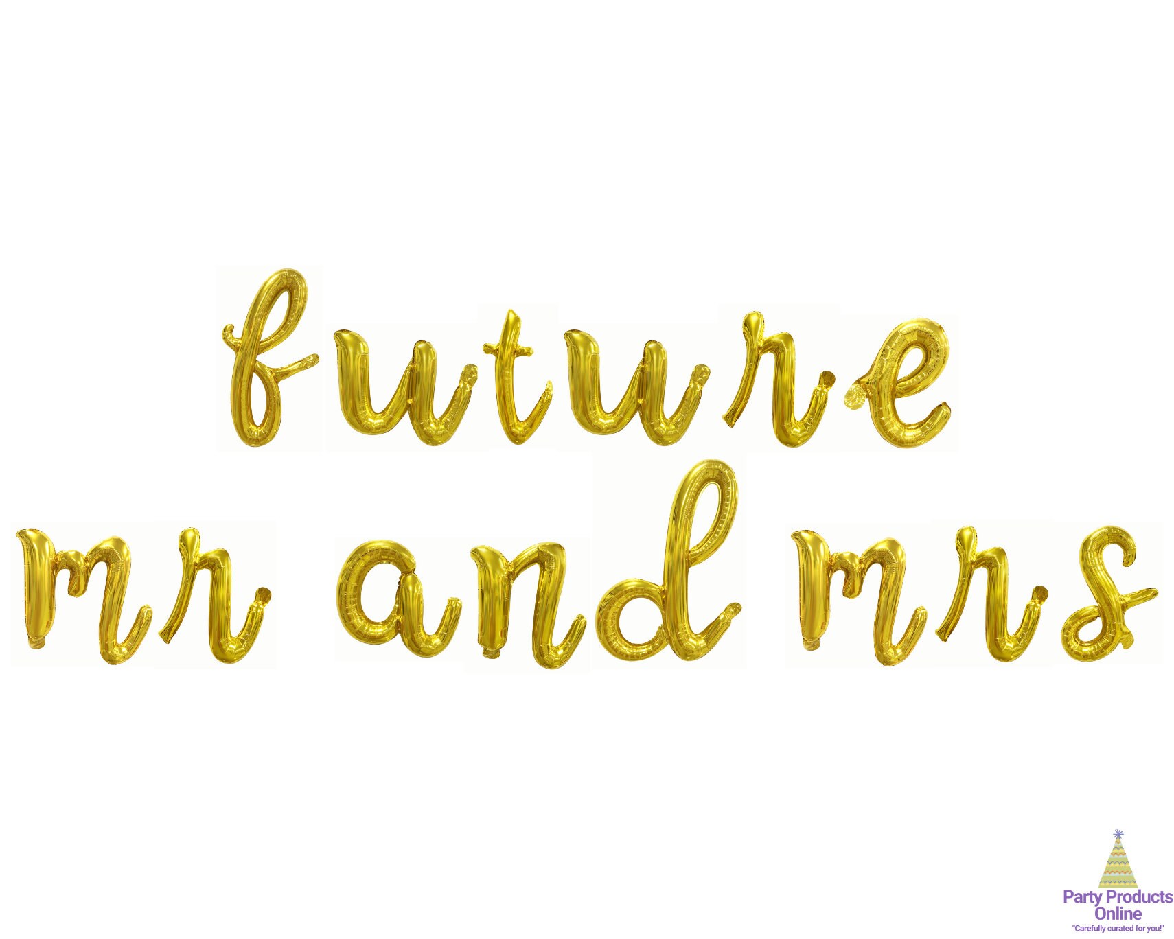 Future Mr and Mrs Cursive Letter Balloon Banner Gold Rose - Etsy