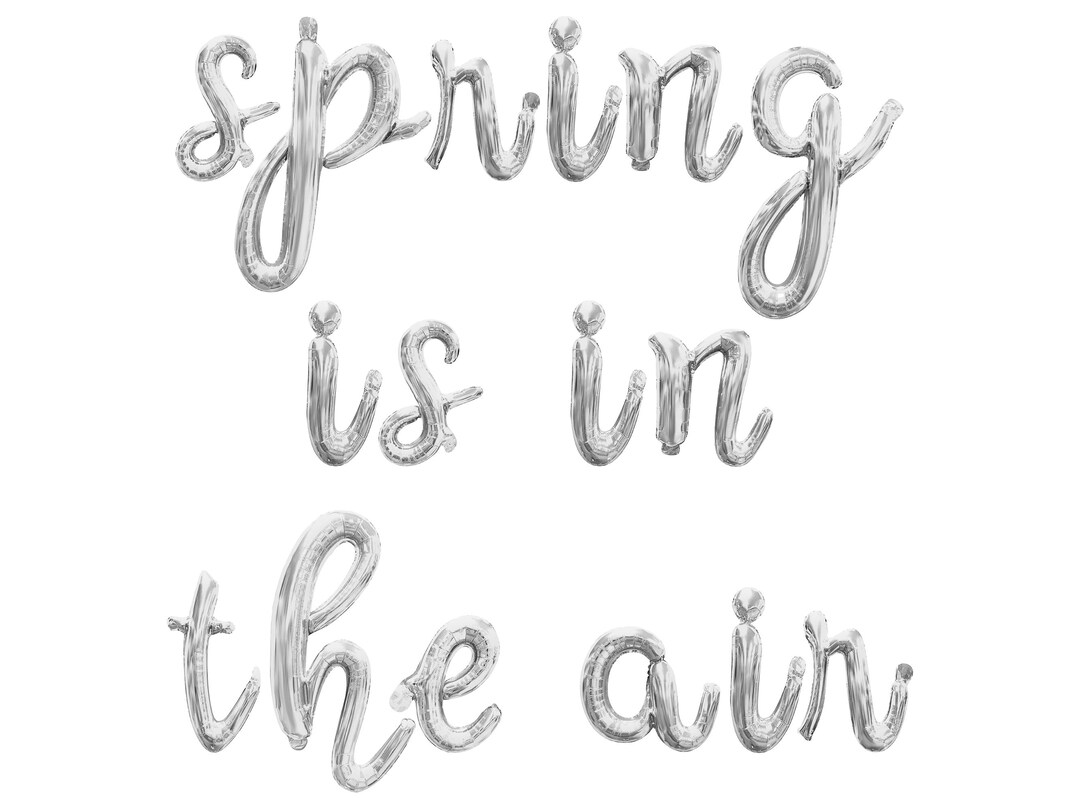 Spring is in the Air Cursive Letter Balloon Banner - Gold, Rose Gold ...