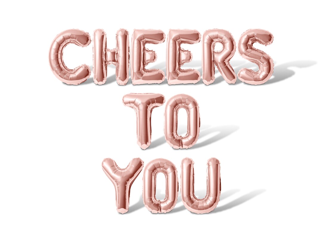 Cheers to You Letter Balloon Banner - 10 Color Options - Party ...