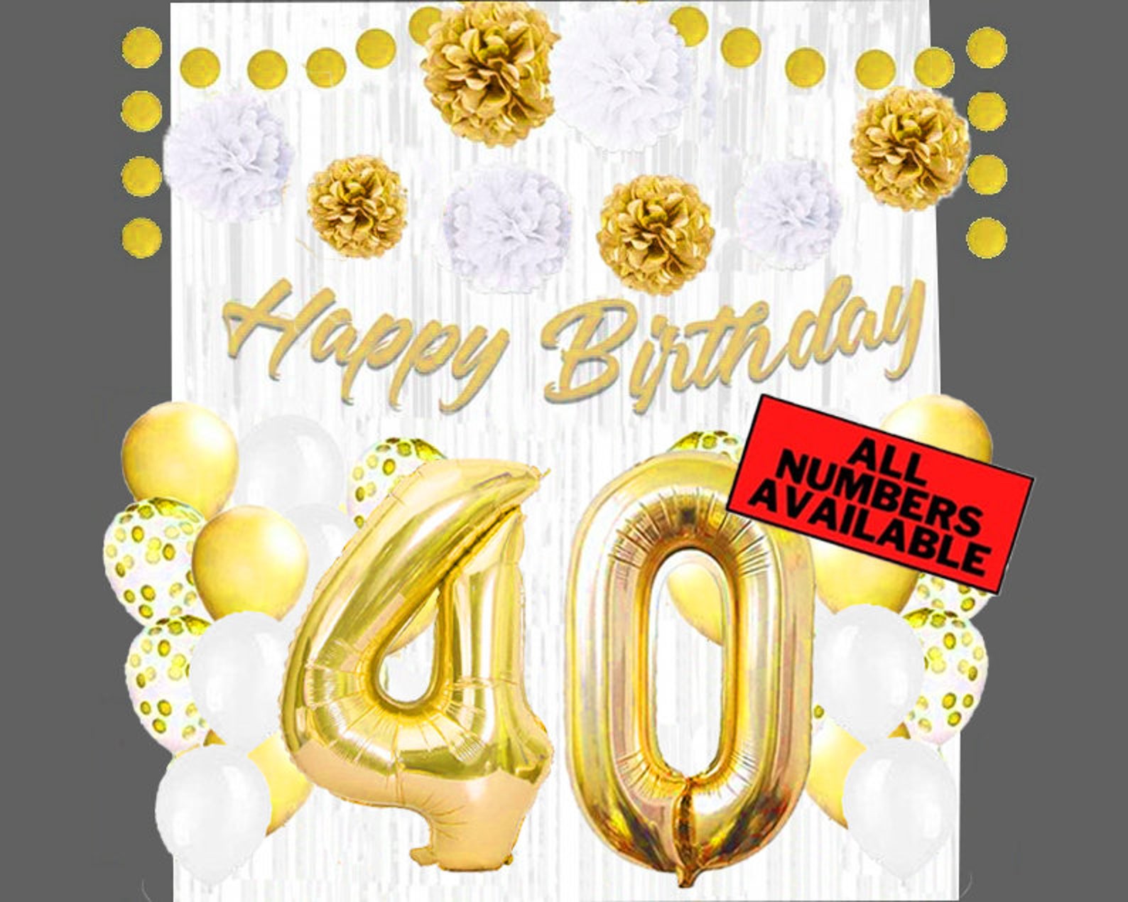 Rose Gold 40th Birthday Decorations for Women 40 - Etsy