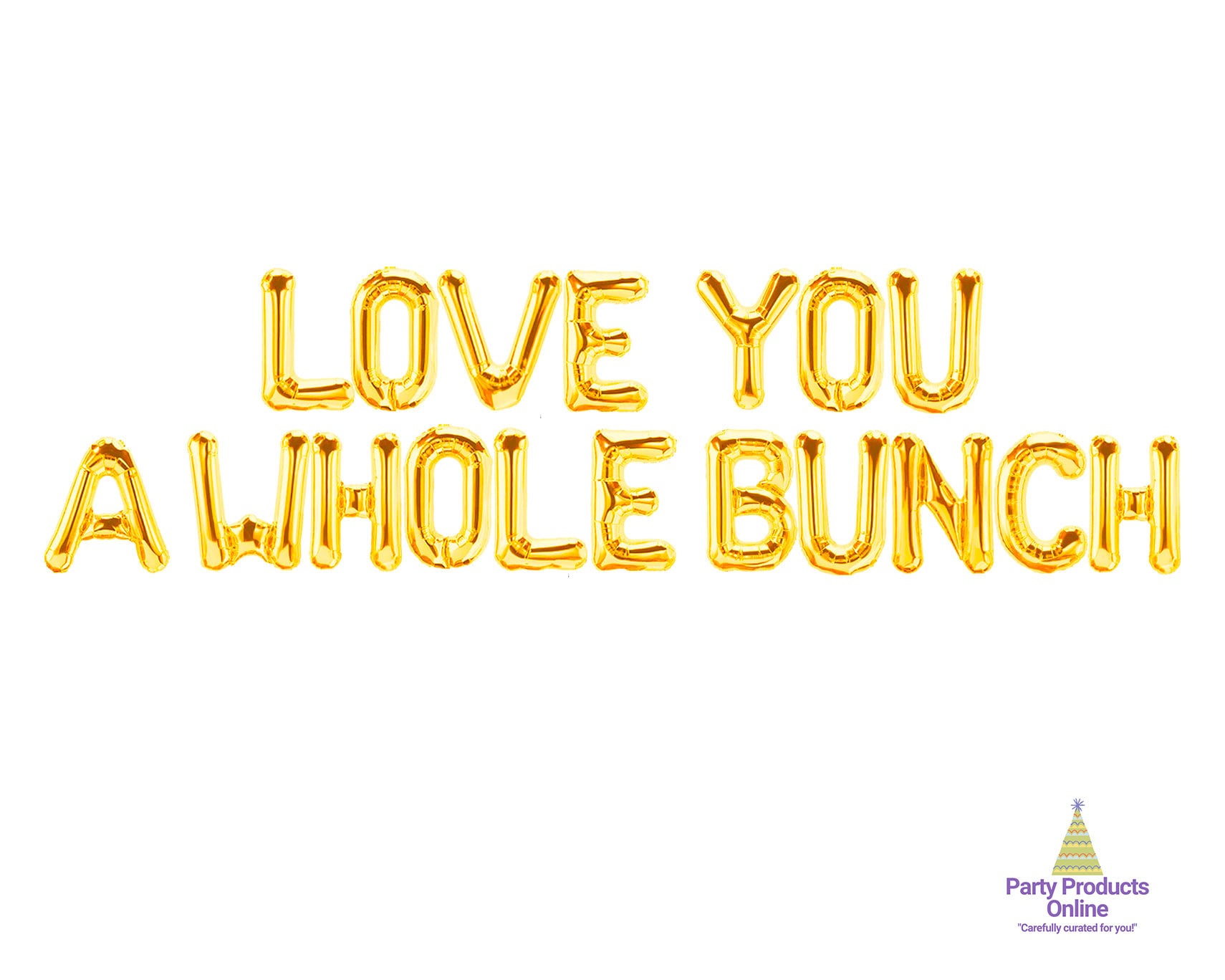 Love You A Whole Bunch Letter Balloon Banner Gold Rose - Etsy