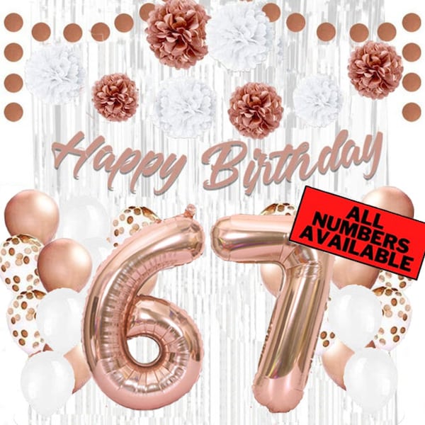 67 Number Balloons - Etsy