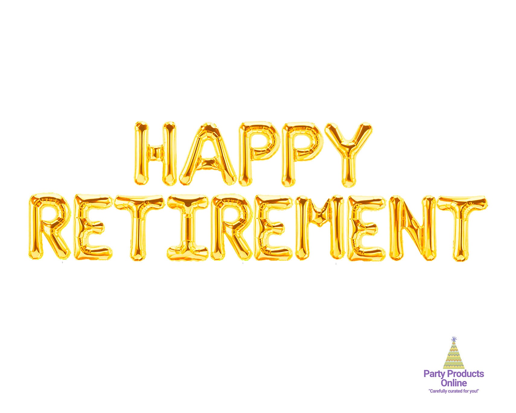 HAPPY RETIREMENT Balloon Banner Gold Rose Gold Silver | Etsy