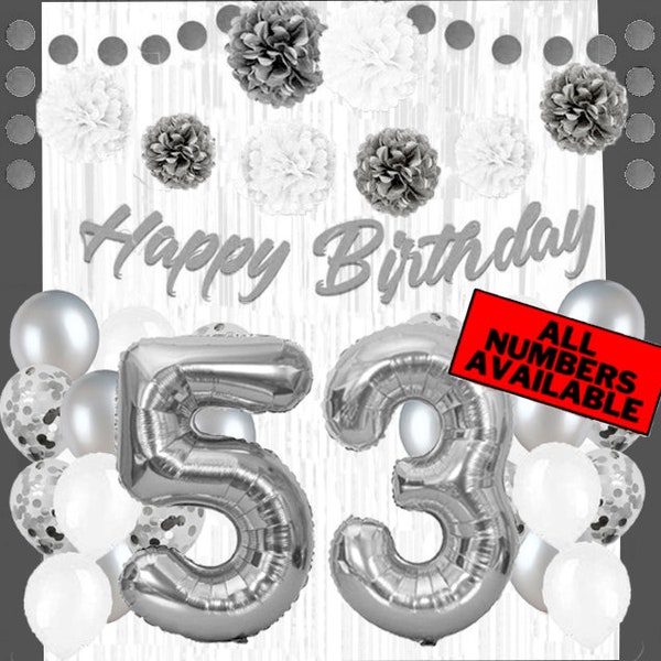 53rd Birthday Banner - Etsy