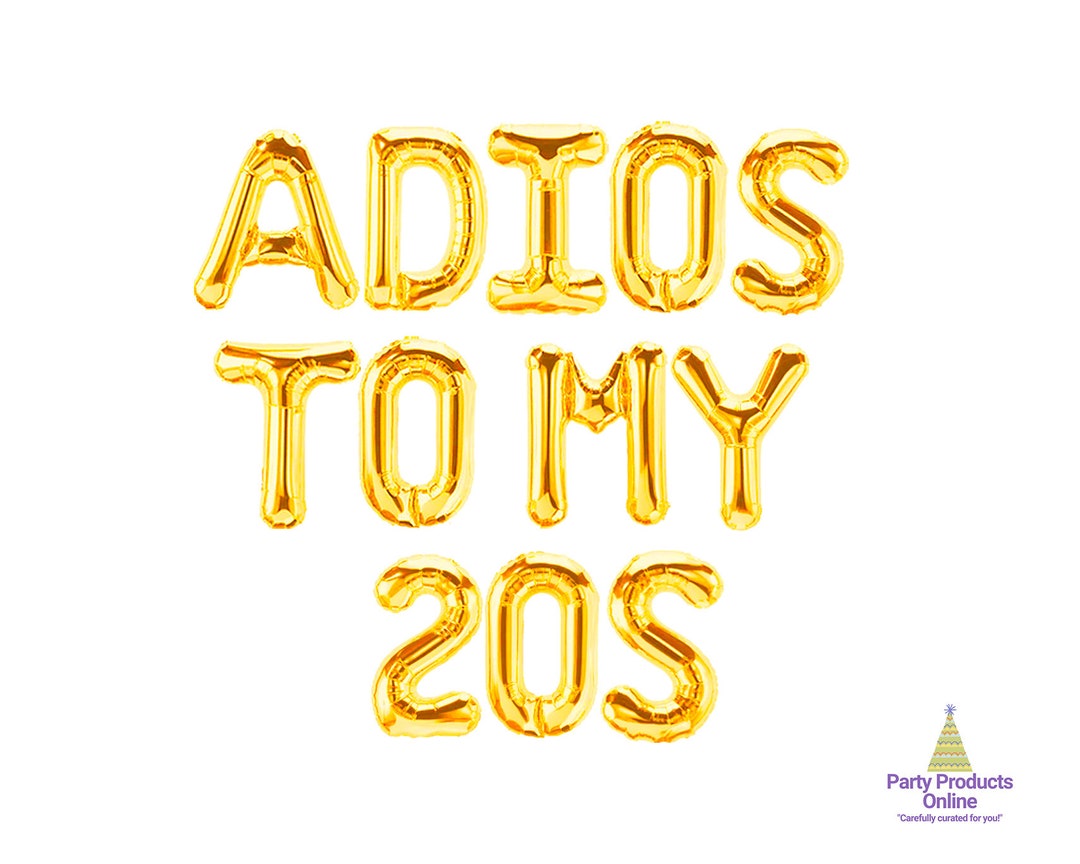 Adios to My 20s Letter Balloon Banner Gold Rose Gold - Etsy