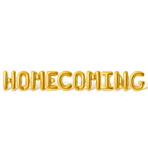 HOMECOMING Letter Balloon Banner - Gold, Rose Gold, Silver, Black, Blue ...