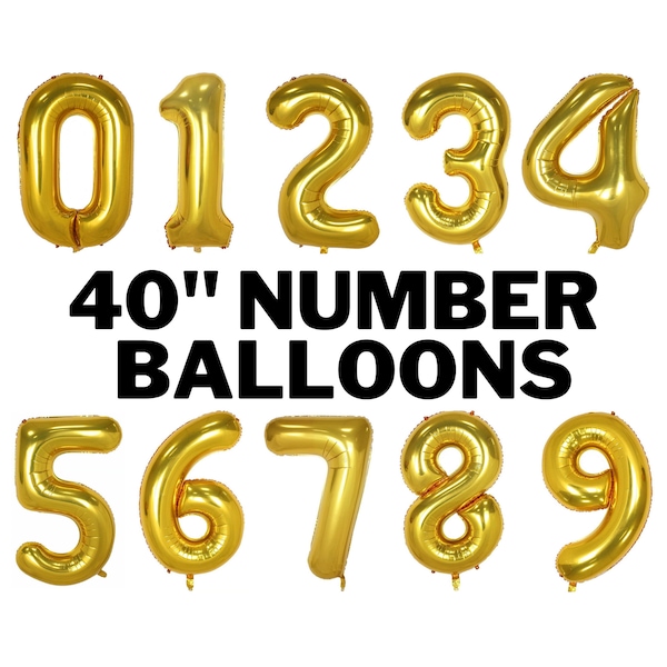 Giant Balloon Numbers - Etsy