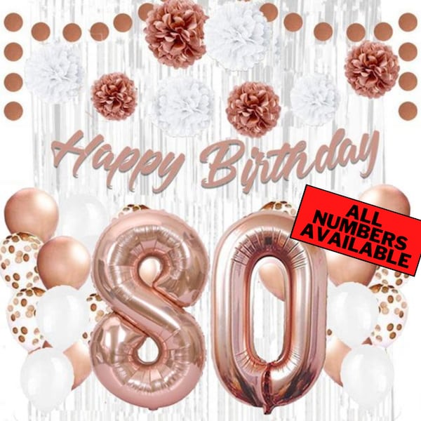 Gold 80th Decorations - Etsy