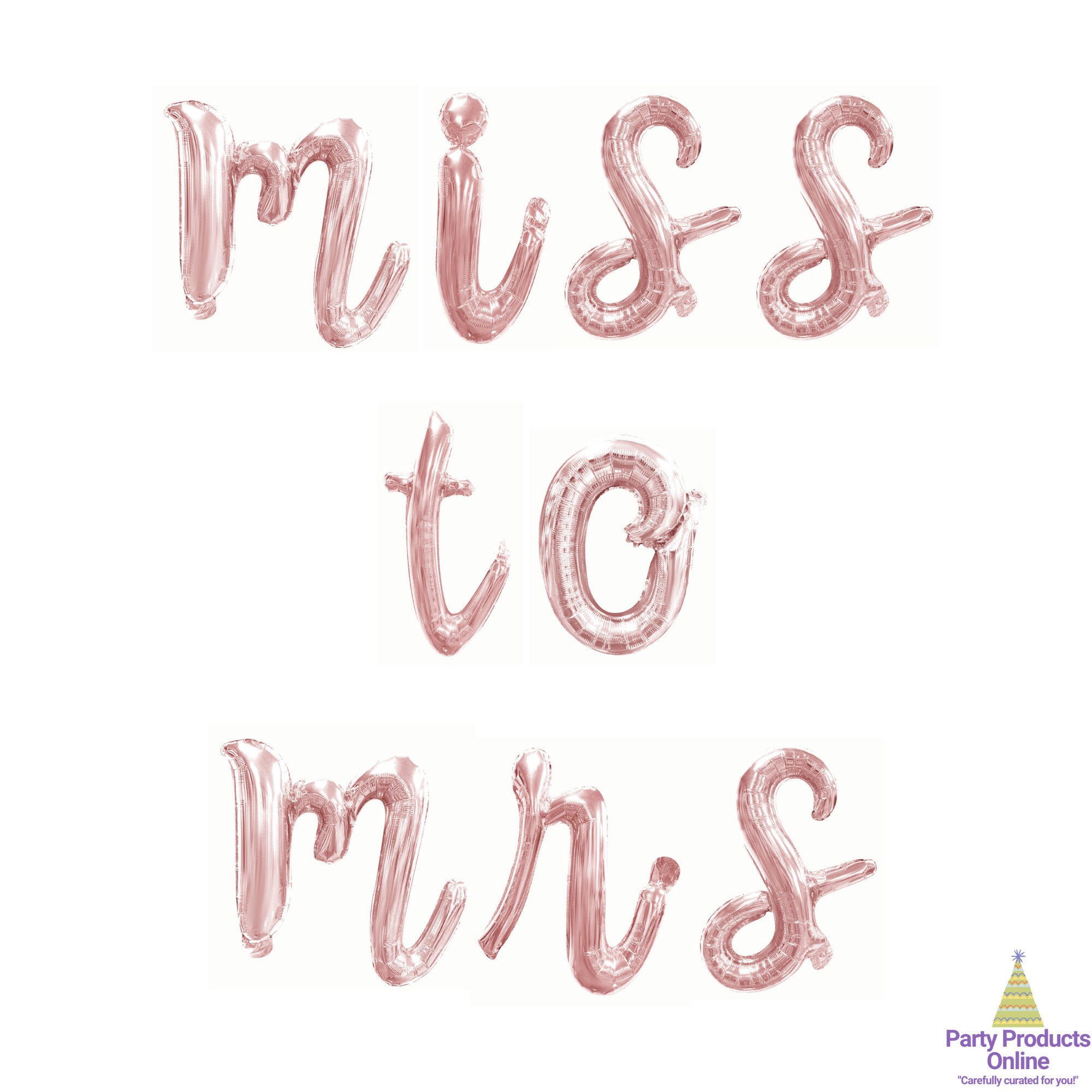 Miss to Mrs Cursive Letter Balloon Banner Gold Rose Gold & | Etsy