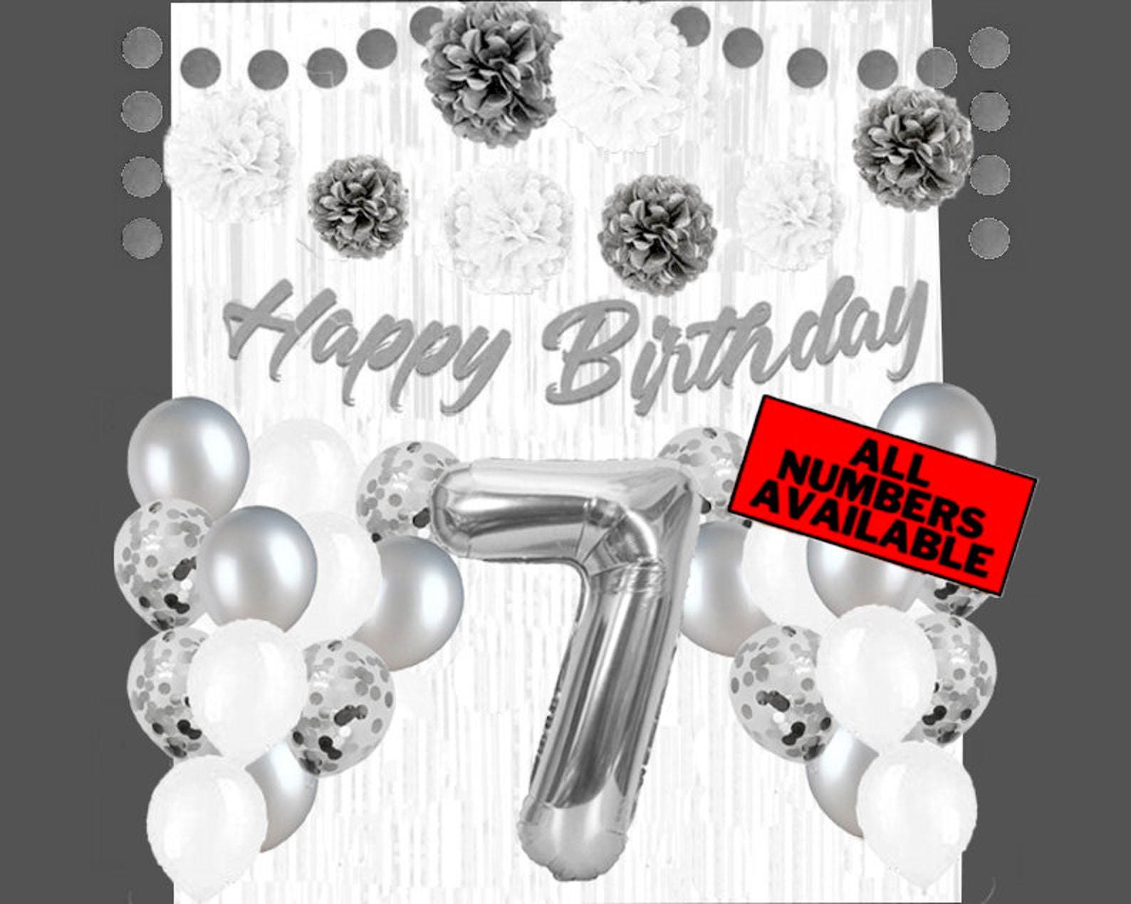 Rose Gold 7th Birthday Decorations for Girl 40 Number | Etsy