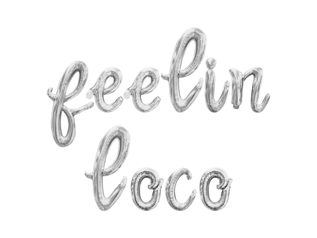 FEELIN LOCO Cursive Letter Balloon Banner - Gold, Rose Gold & Silver ...