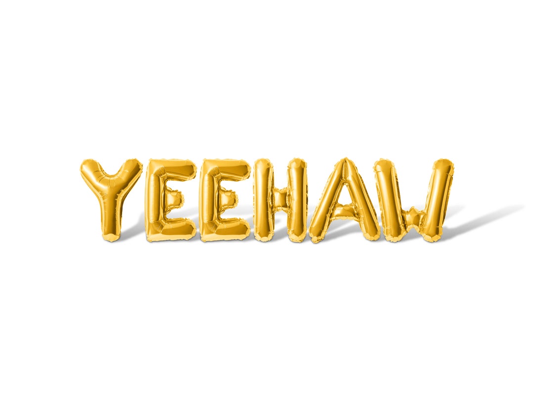 YEEHAW Letter Balloon Banner - 10 Color Options - Bachelorette or ...