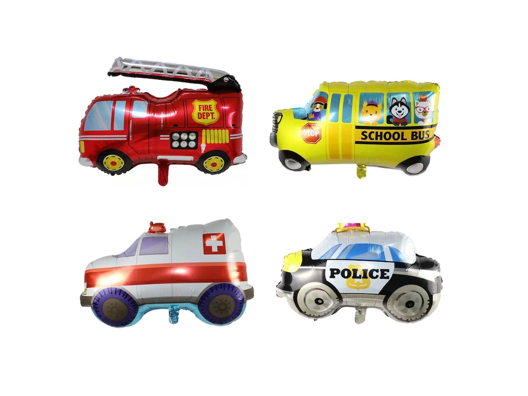 32" Transportation Balloon Bundle - Boy Birthday Party - Transportation ...