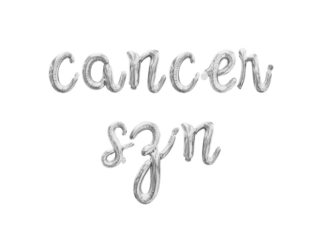 CANCER SZN Cursive Script Letter Balloon Banner - Gold, Rose Gold ...