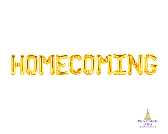 The Word Homecoming In Bubble Letters