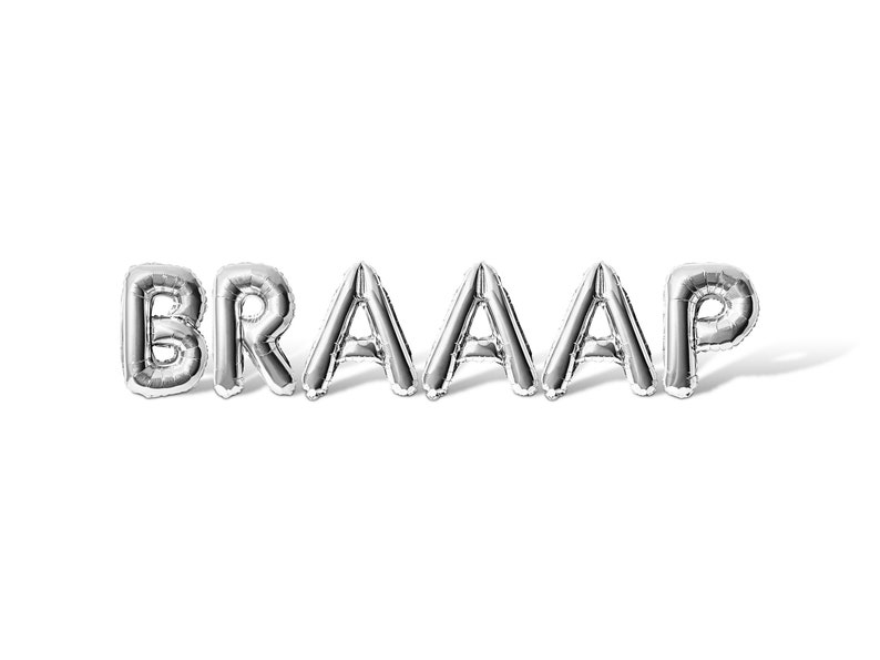 BRAAAP Letter Balloon Banner - 10 Color Options - Birthday Party ...