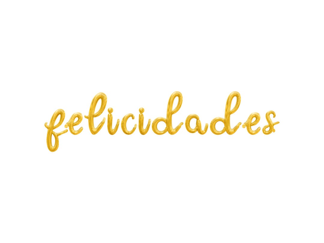 FELICIDADES Cursive Letter Balloon Banner - Gold, Rose Gold & Silver ...