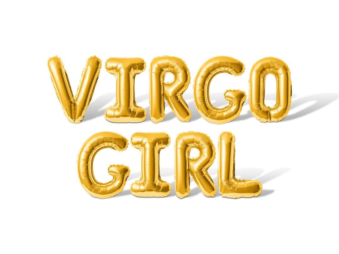 VIRGO GIRL Letter Balloon Banner - 10 Color Options - Virgo Birthday ...