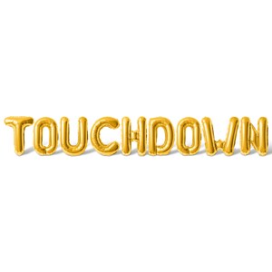 TOUCHDOWN Letter Balloon Banner - 10 Color Options - Game Day Party ...