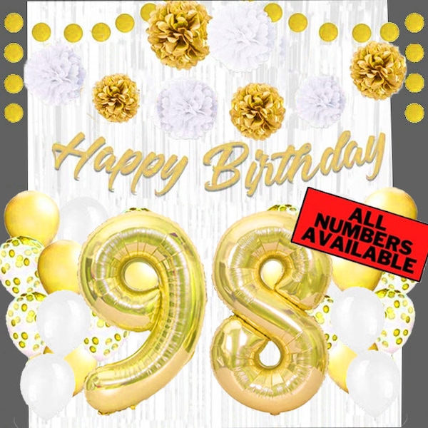 98th Birthday Banner - Etsy