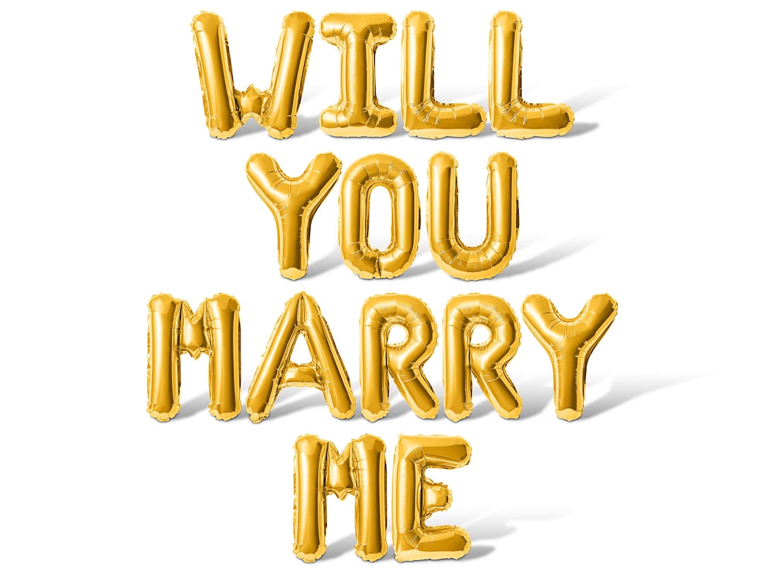 Will You Marry Me Letter Balloon Banner - 10 Color Options - Marriage ...
