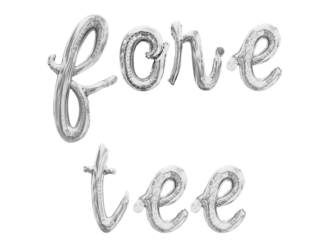 FORE TEE Cursive Letter Balloon Banner - Gold, Rose Gold & Silver ...
