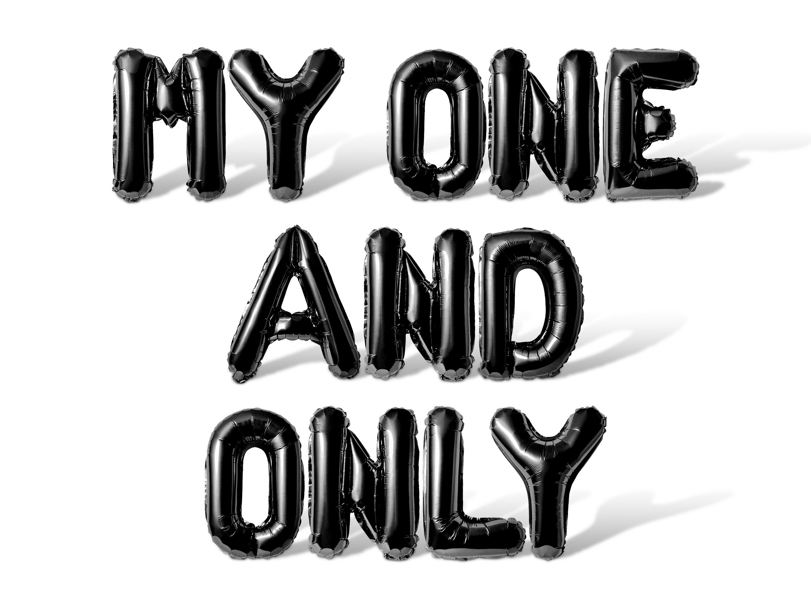 My One and Only Letter Balloon Banner - 10 Color Options - Proposal ...