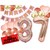 TWENTY Cursive Letter and Number Balloon Banner Gold, Rose Gold ...