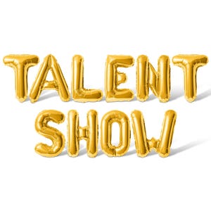 TALENT SHOW Letter Balloon Banner - 10 Color Options - Talent Show ...