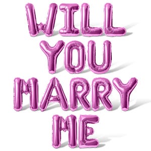Will You Marry Me Letter Balloon Banner - 10 Color Options - Marriage ...