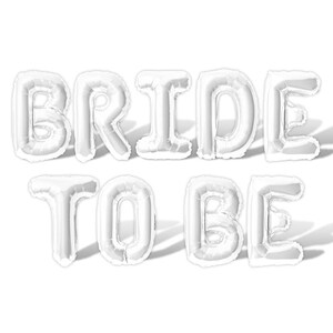 BRIDE TO BE Letter Balloon Banner - Gold, Rose Gold, Silver, Black ...