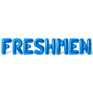 FRESHMEN Letter Balloon Banner - 10 Color Options - Freshman Year Party ...