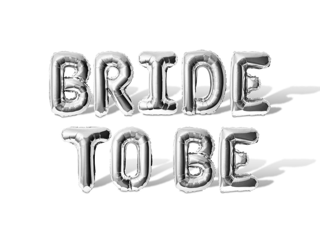 BRIDE TO BE Letter Balloon Banner - Gold, Rose Gold, Silver, Black ...