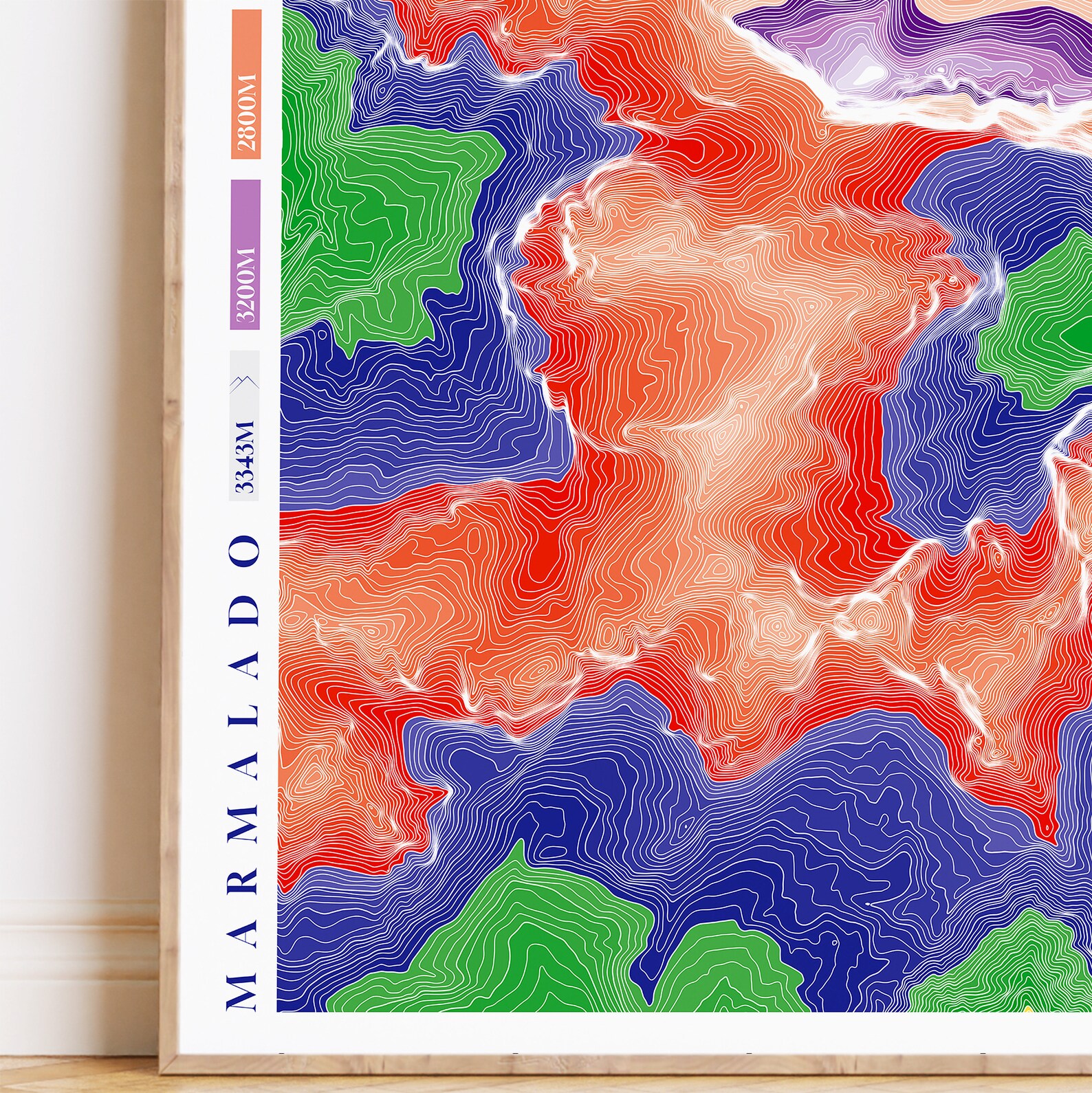 Marmolada Dolomites Italy Mountain Map Print Contour Map Topographic ...