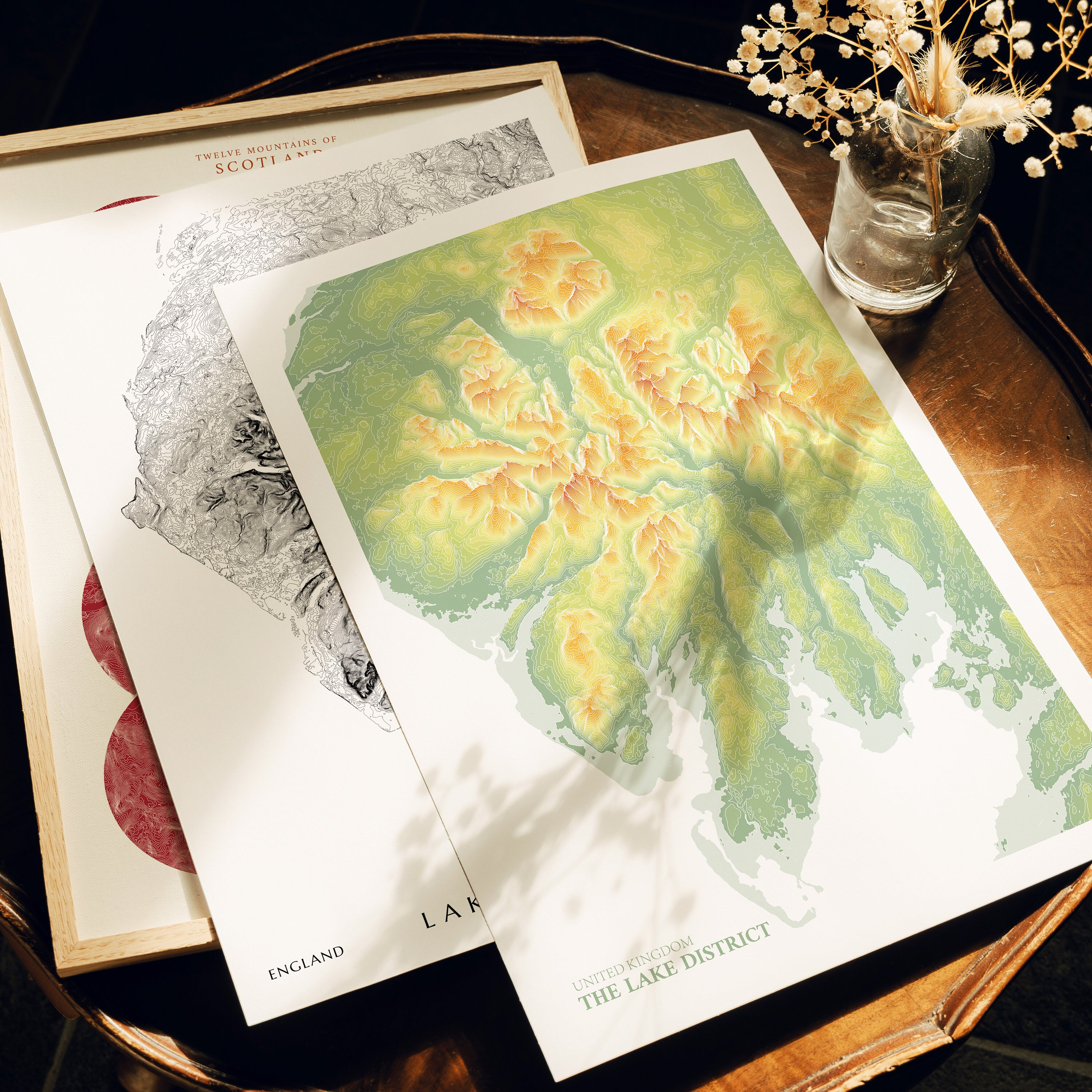 Lake District Print Elevation Poster | National Park Wall Art ...