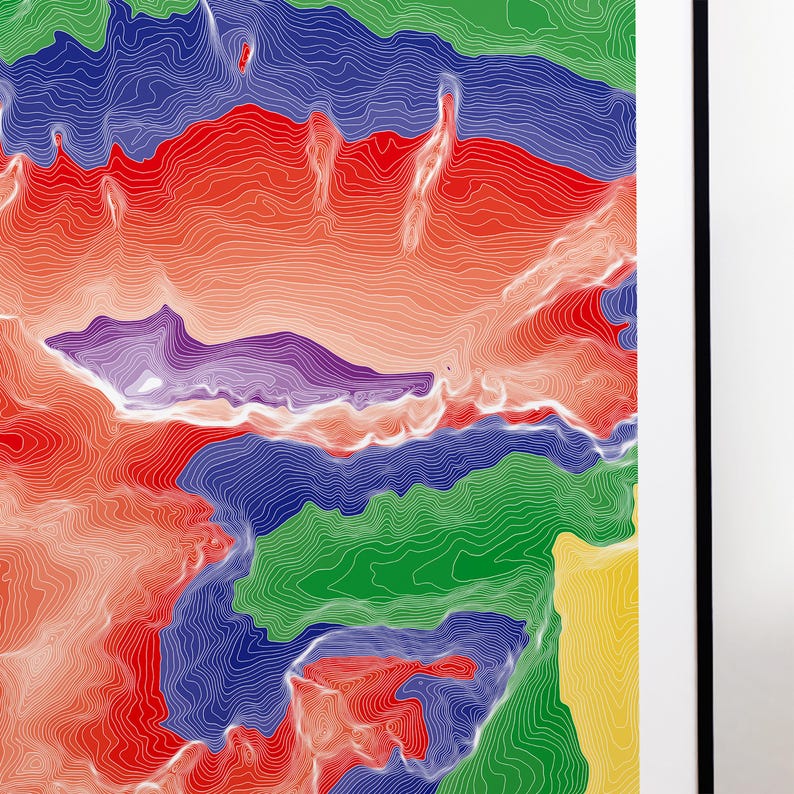 Marmolada | Dolomites Italy - Mountain Map Print - Contour Map ...