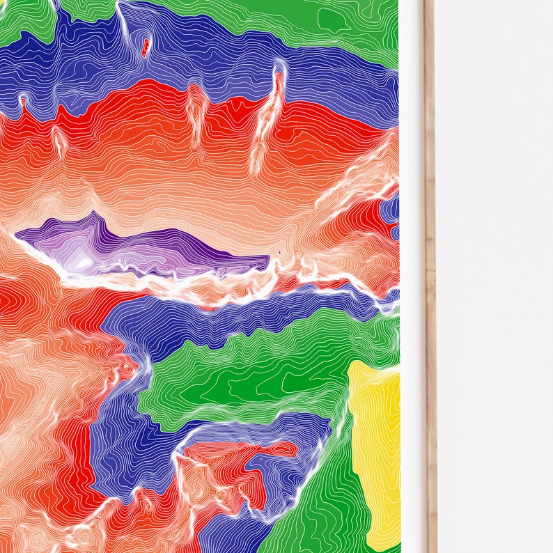 Marmolada Dolomites Italy Mountain Map Print Contour Map Topographic ...