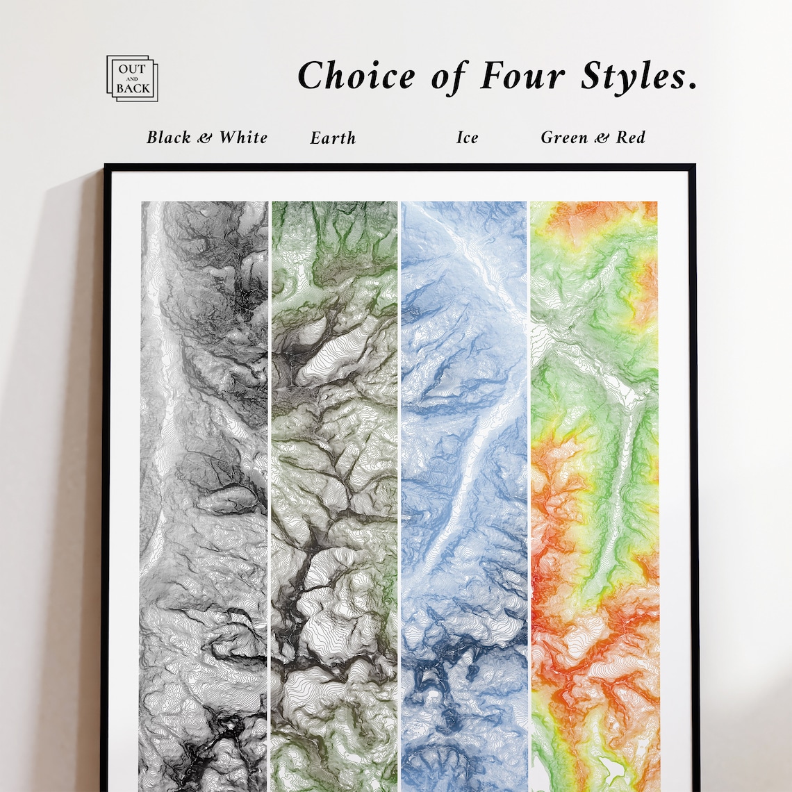 The Roaches Contour Map Peak District National Park Print Topographic ...