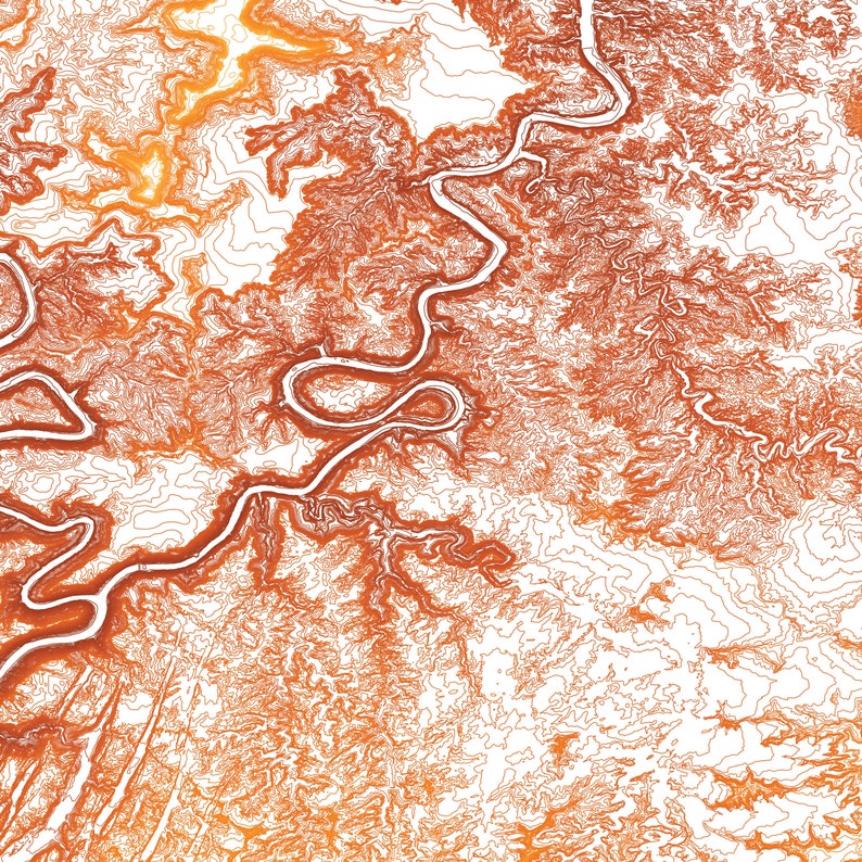 Canyonlands National Park Topographic Contour Map | United States of ...