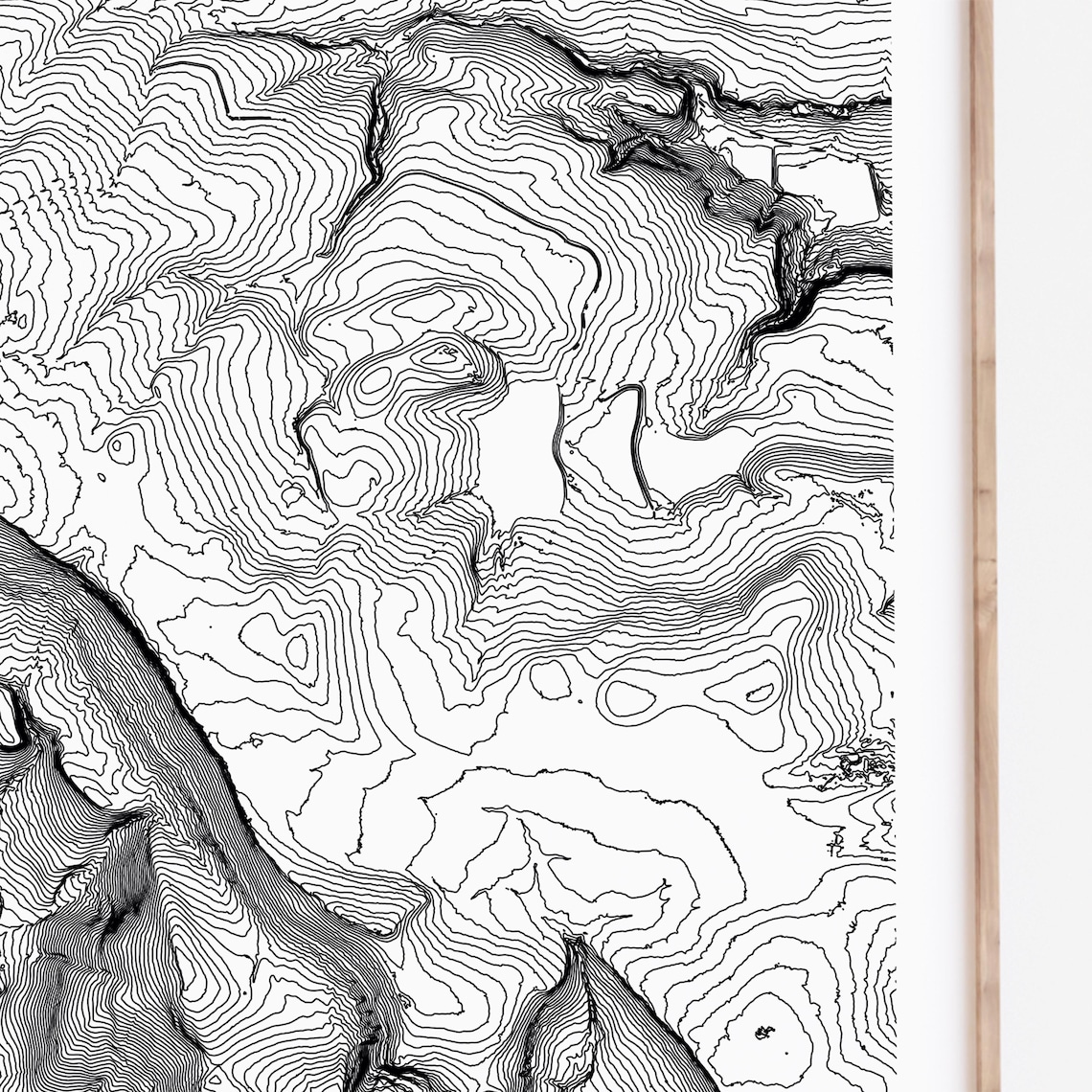 Stanage Edge Topographic Map Print: the Peak District Contour Wall Art ...