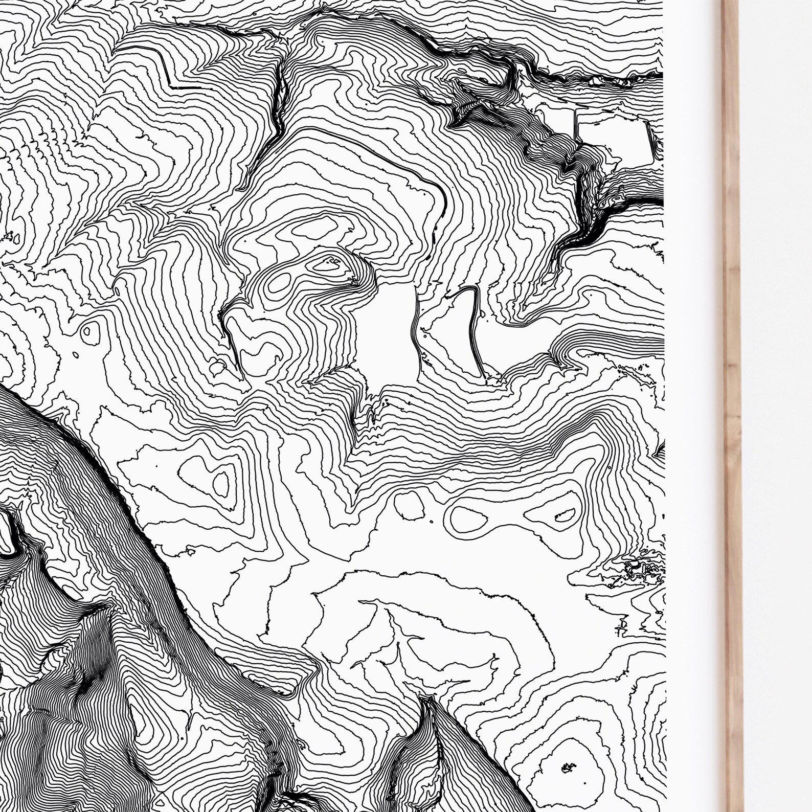 Stanage Edge Topographic Map Print: the Peak District Contour Wall Art ...