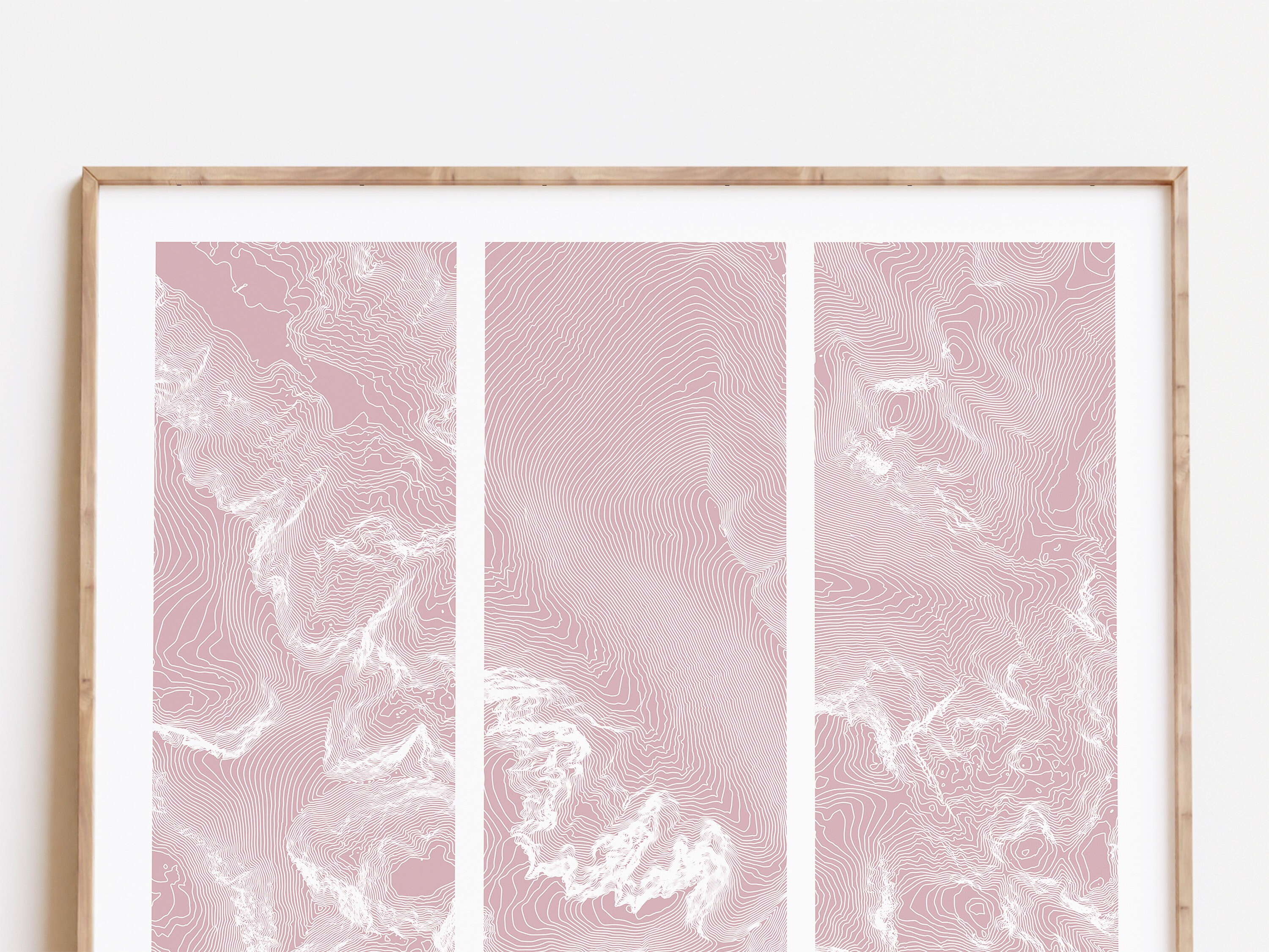 Three Peaks Print | Topography Contour Map - Ben Nevis - Snowdon ...