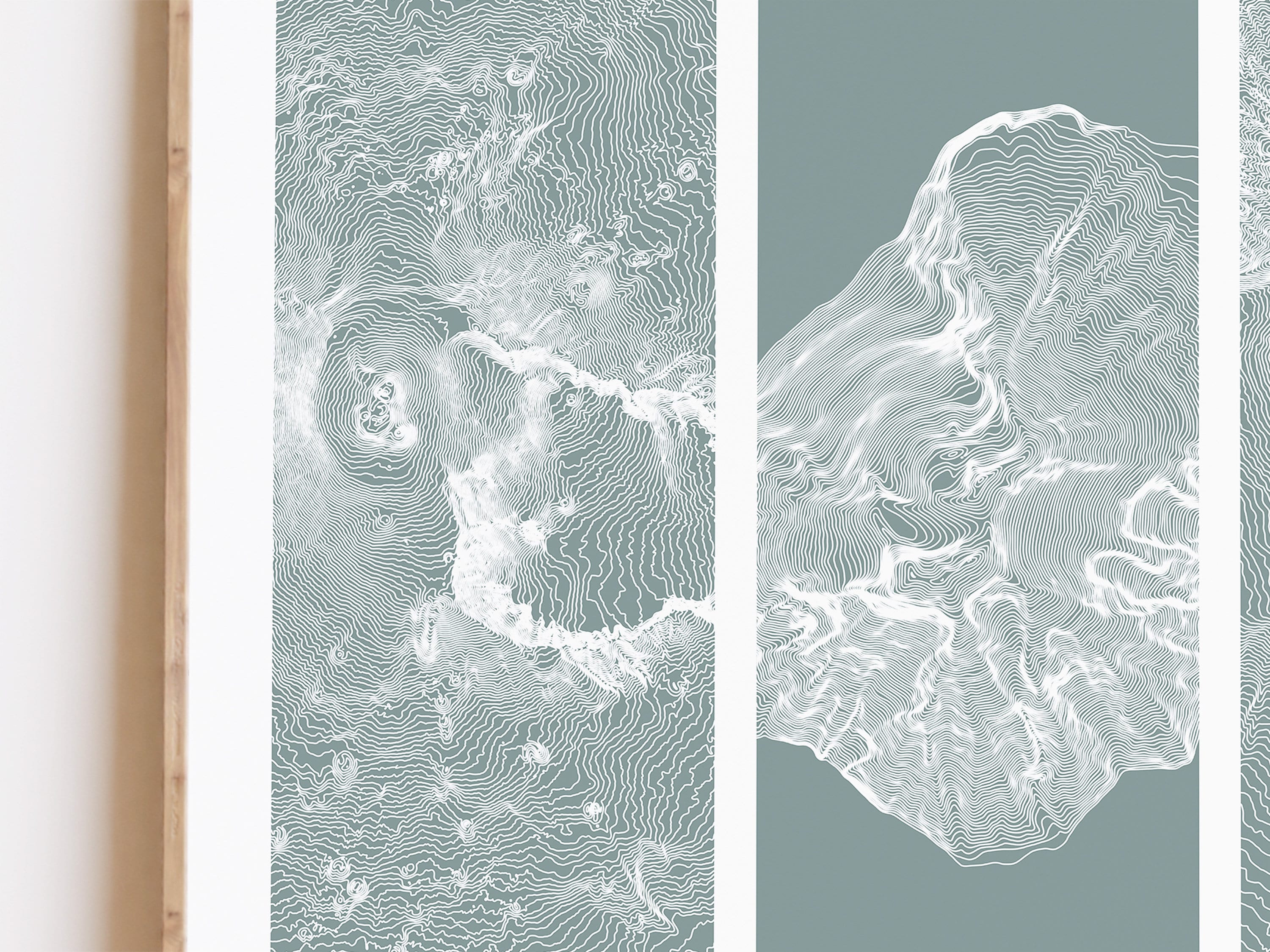 Italian Volcanos Topography Map Etna Vulcano Vesuvius Travel Poster Set ...