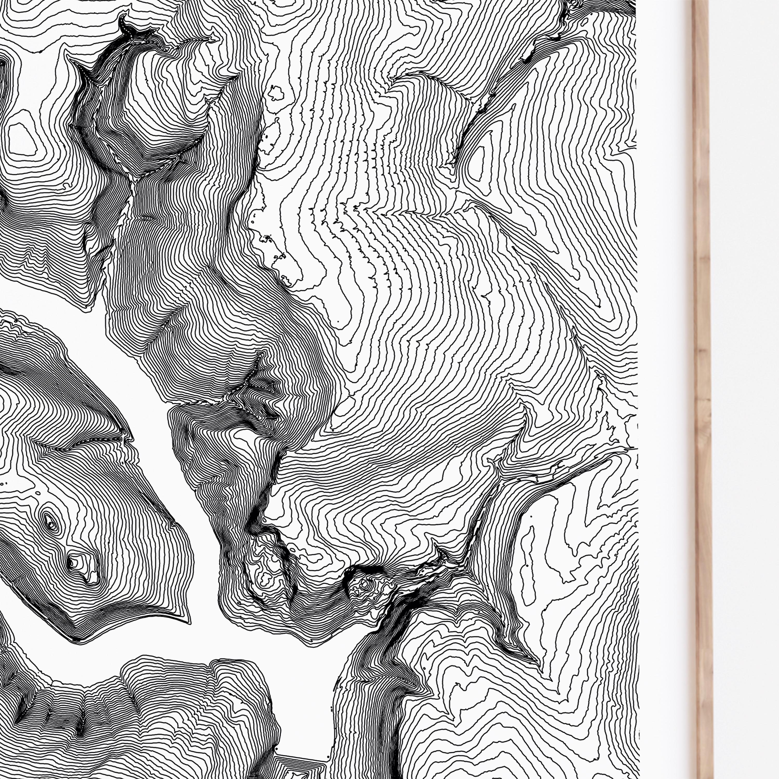Ladybower Reservoir Map Print | the Peak District Poster - Topographic ...